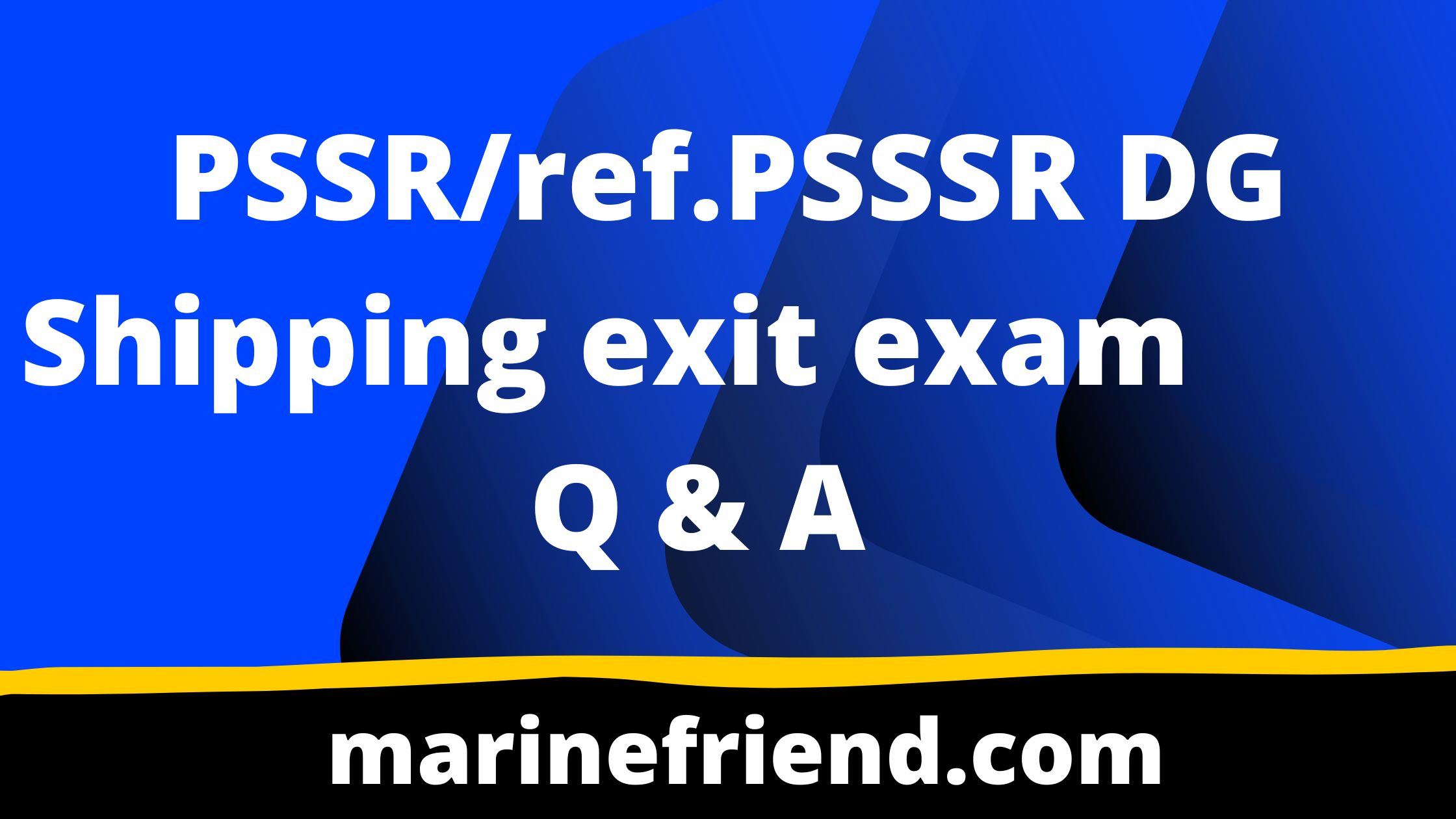 pssr exit exam questions and answers part 1